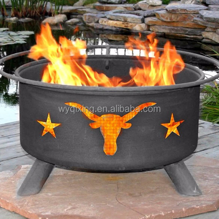 Cold Rolled Steel Texas Longhorn Fire Pit-Wuyi Qixing Machinery ...